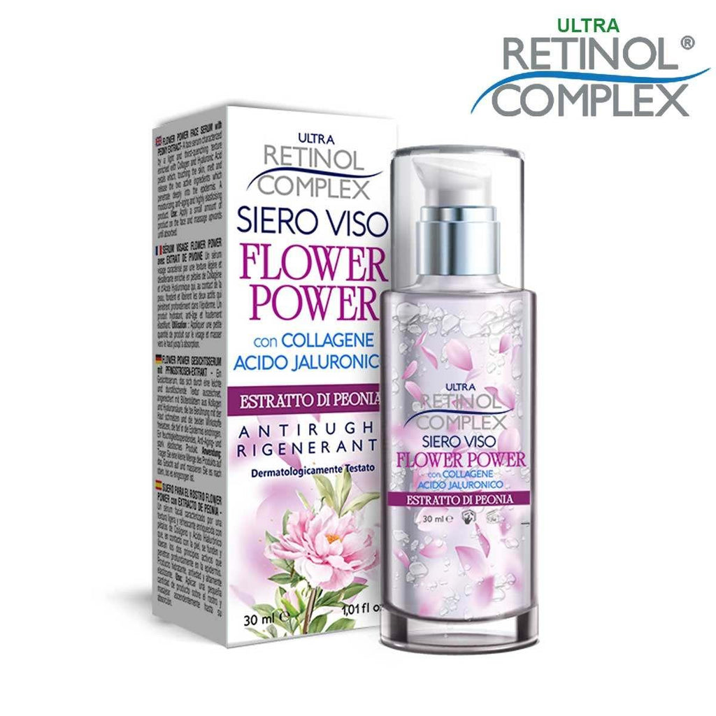 Retinol Complex Siero Viso Flower Power Con Estratto Di Peonia 30 Ml ...