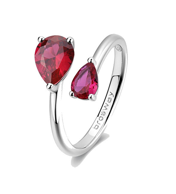 Brosway Passion Ruby Fancy Silver Open Ring FPR115 - Circuit: 52 mm – Qathu