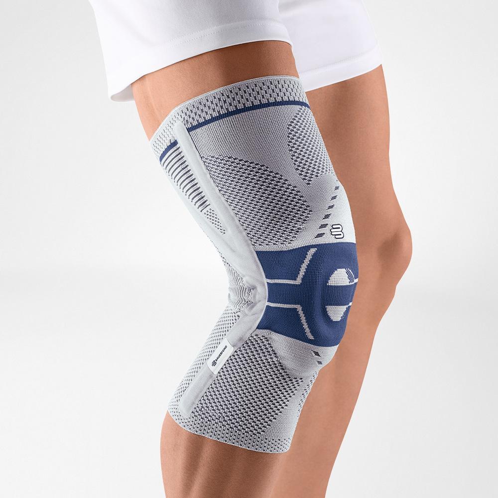Bauerfeind GenuTrain P3 Knee Brace Silicone Edge Left 2 Titanium – Qathu