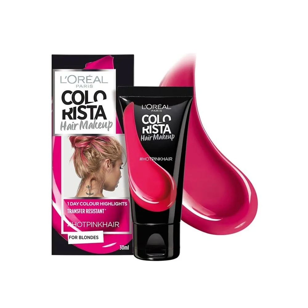 L'Oreal Paris, Colorista Makeup, Semi-Permanent Hair Dye, #hot pink, 30 ...