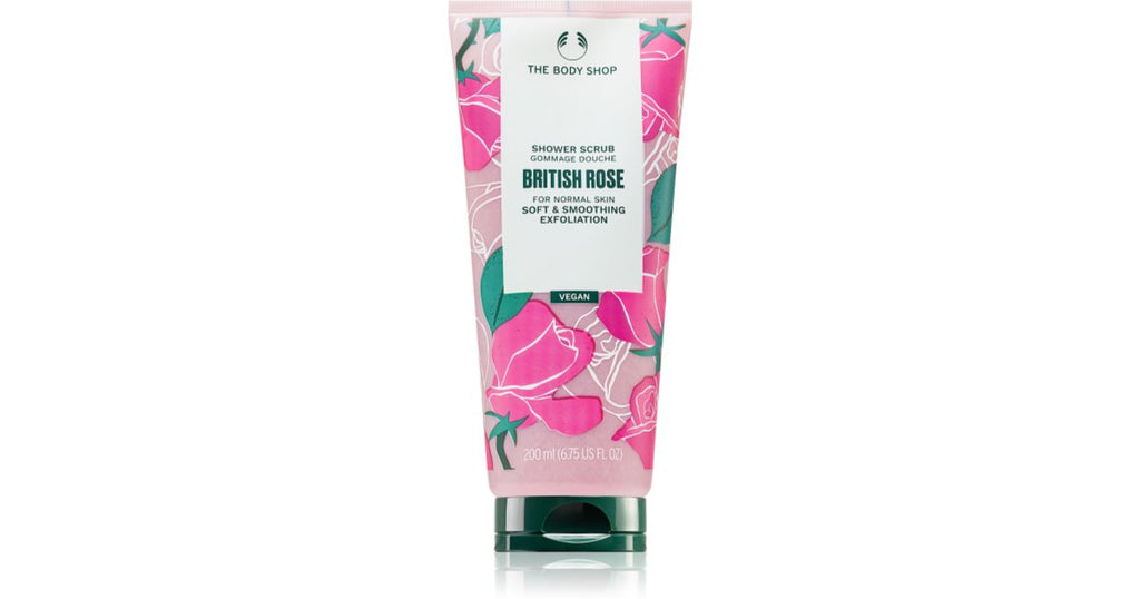 The body shop British Rose Shower Scrub - Shower Scrub Smoothing Shower ...