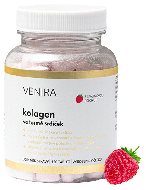 Venira Raspberry Flavored Heart Shaped Collagen 120 Capsules – Qathu